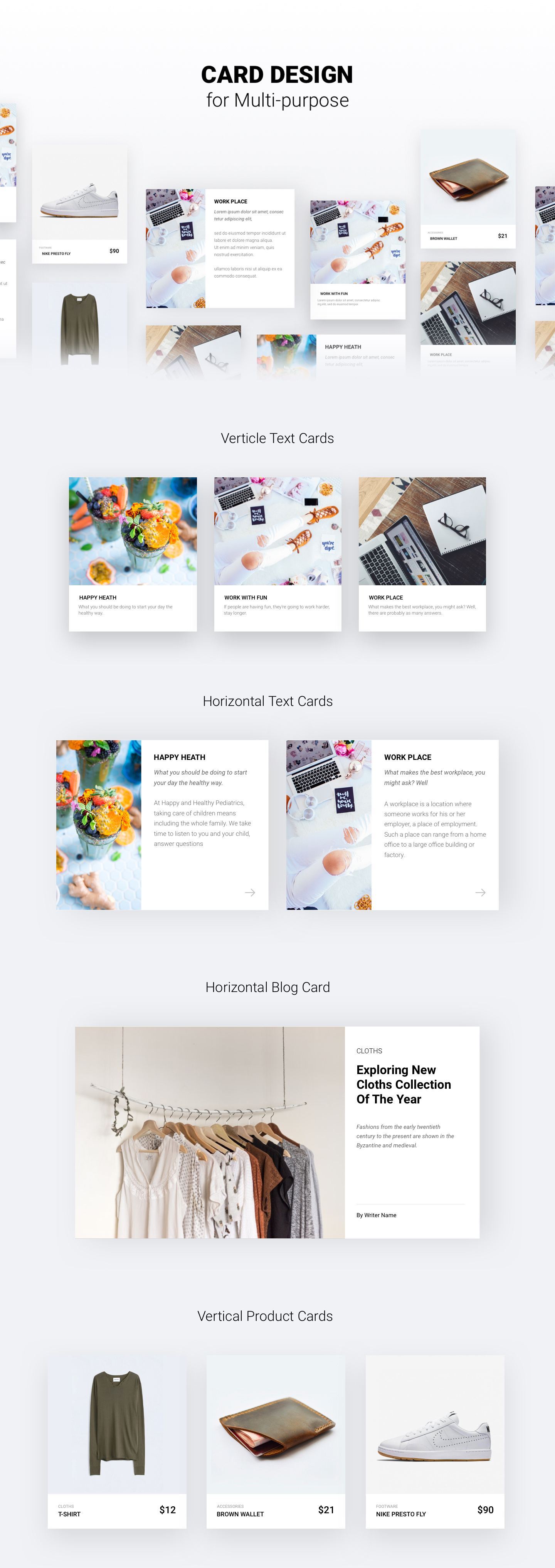 Freebie Card Design for Multipurpose v1 by Faizur. on Dribbble