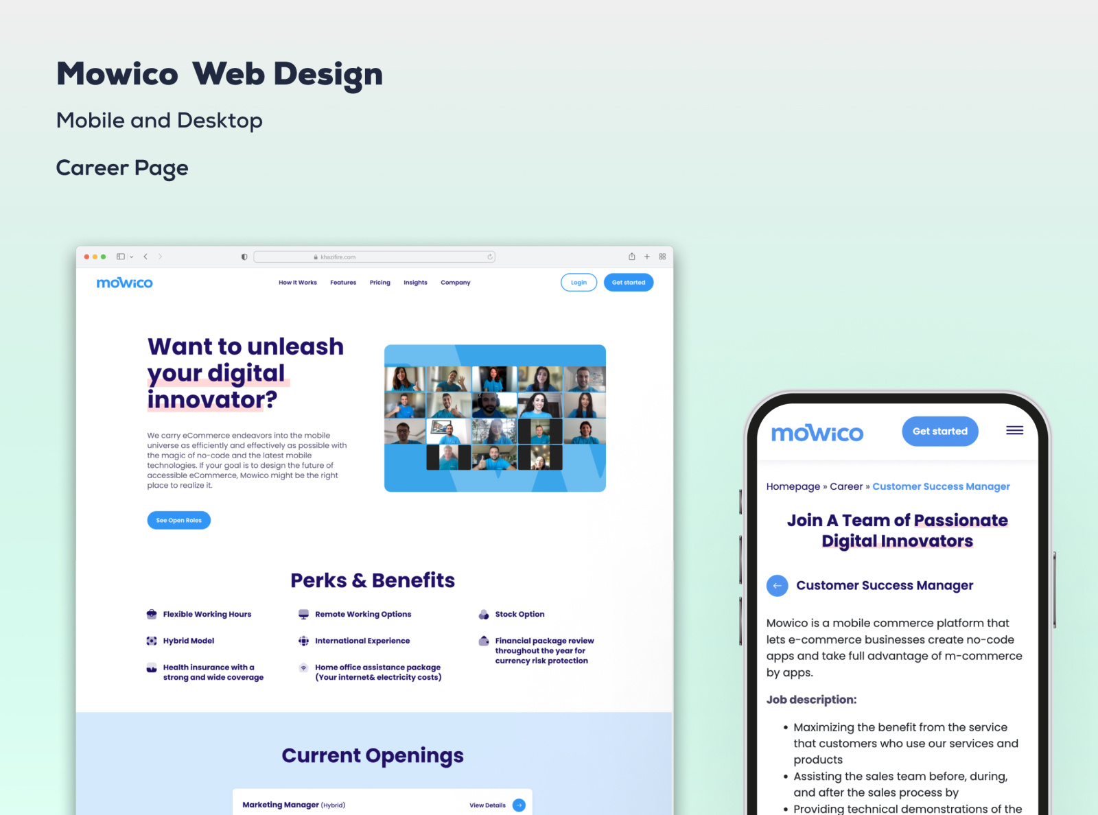 Career Page by Hande Zedelenmez on Dribbble
