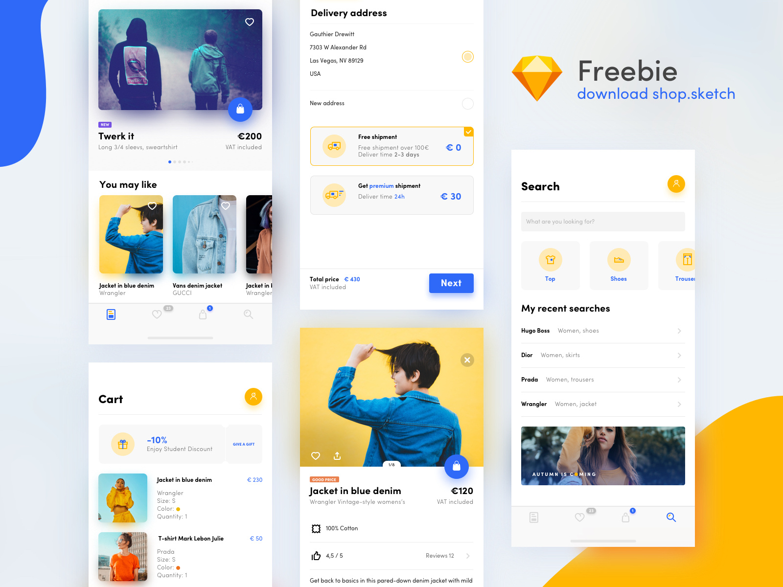 UI shop kit - freebie by Mateusz Jurkiewicz for Miquido on Dribbble