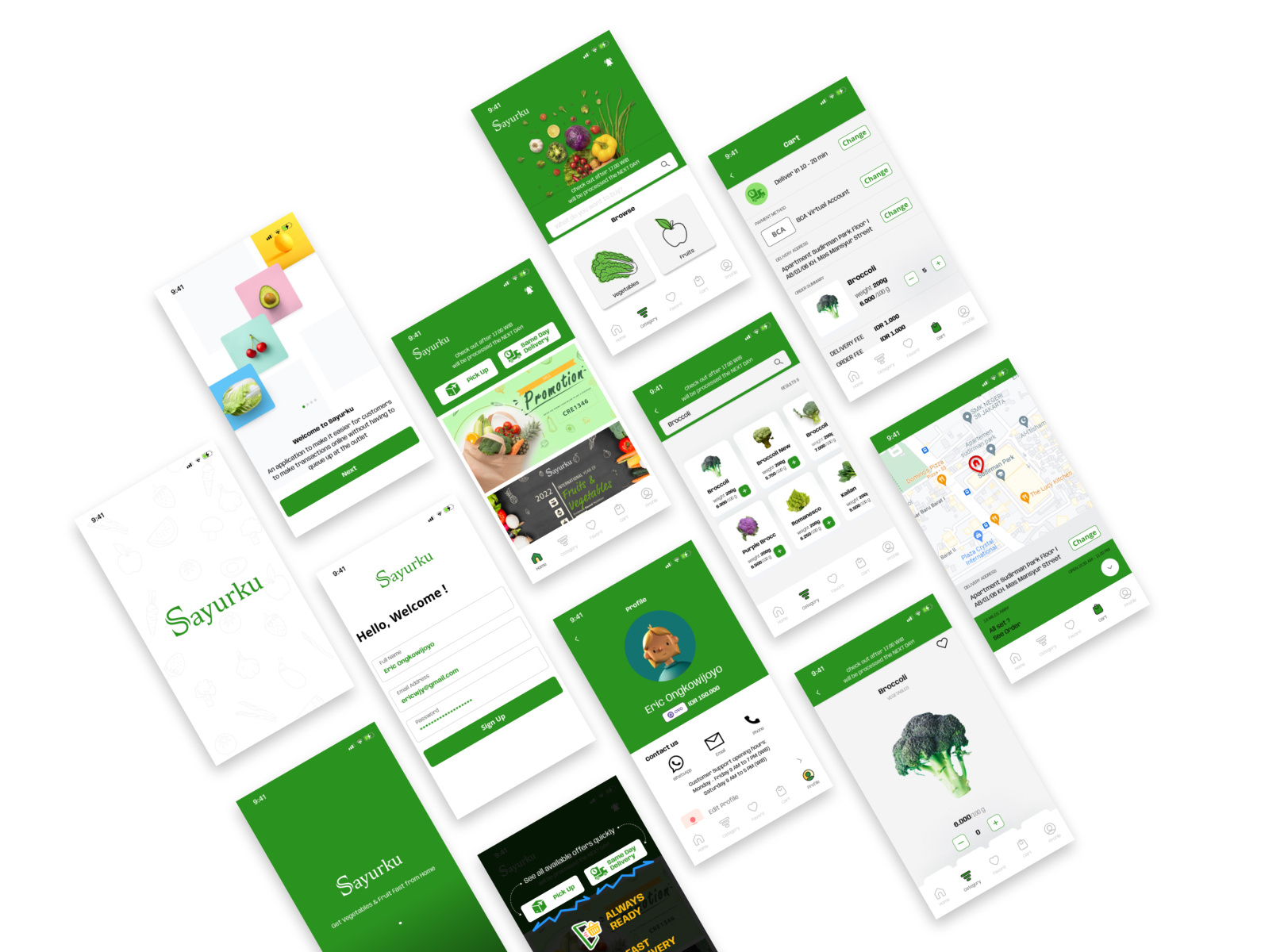 UI for Flow Self-Pickup & Online Delivery by Caecellia on Dribbble