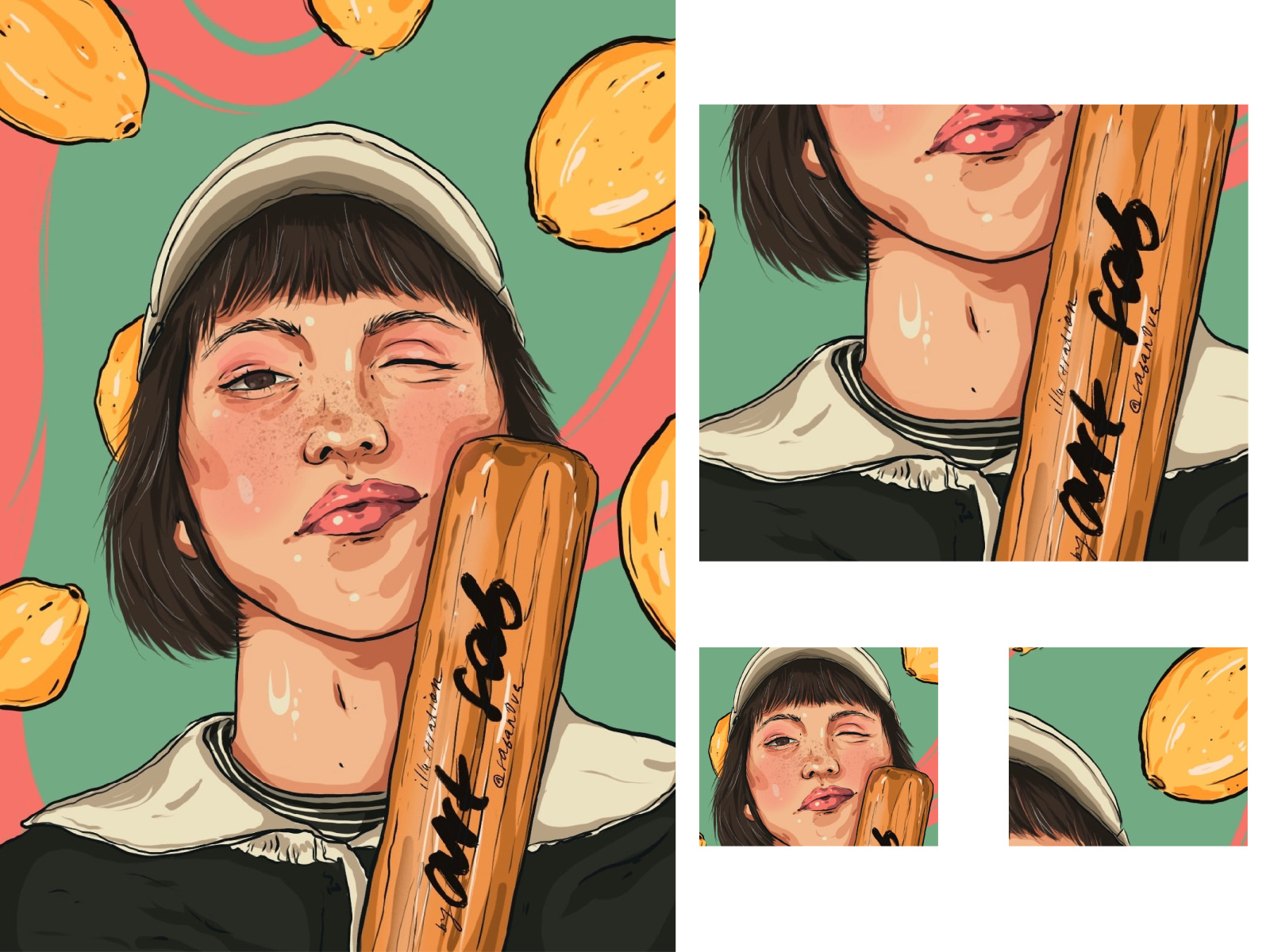 lemon girl by Tanya Sabanova on Dribbble