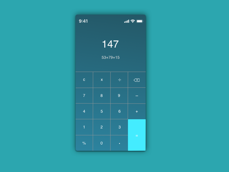 calculator UI by Lasya on Dribbble