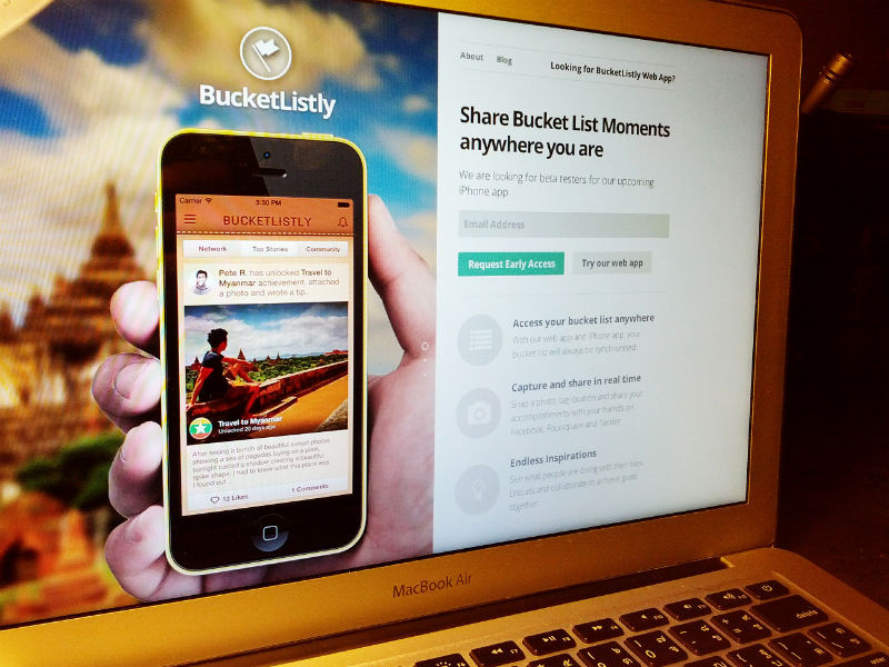 BucketListly iPhone Landing Page by Pete R. on Dribbble