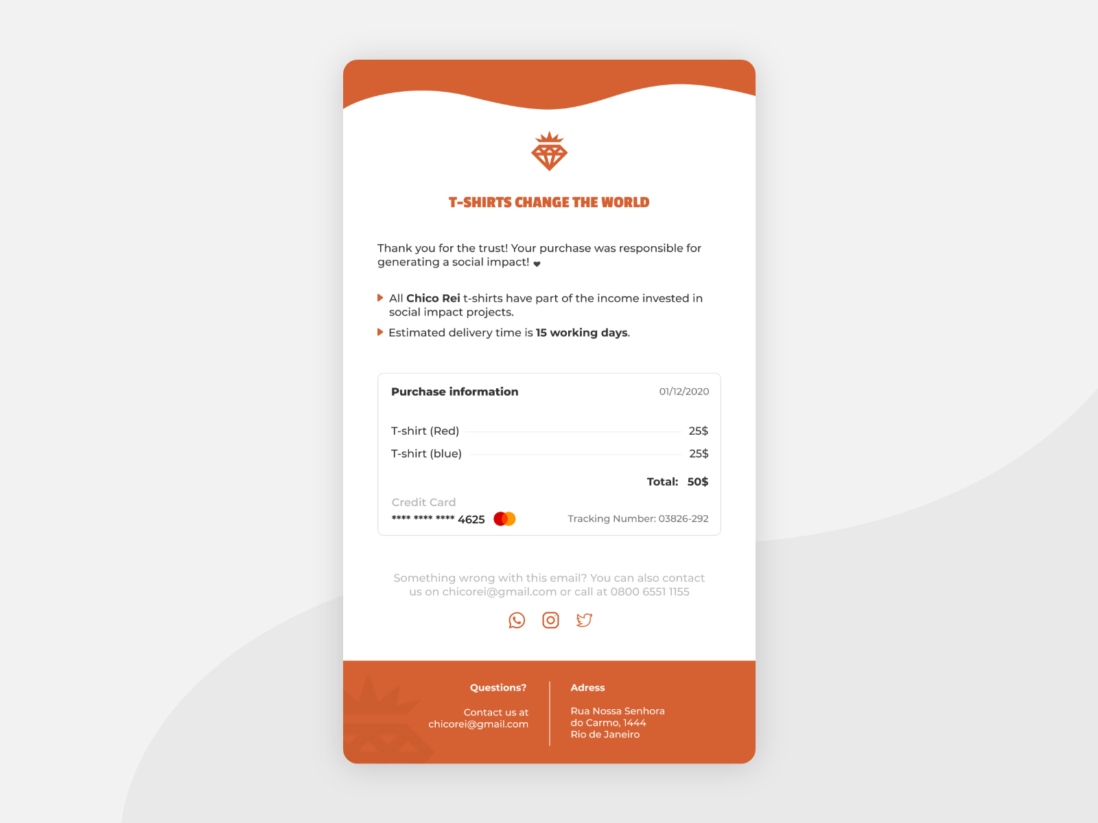 Email Receipt by Camila Santana on Dribbble