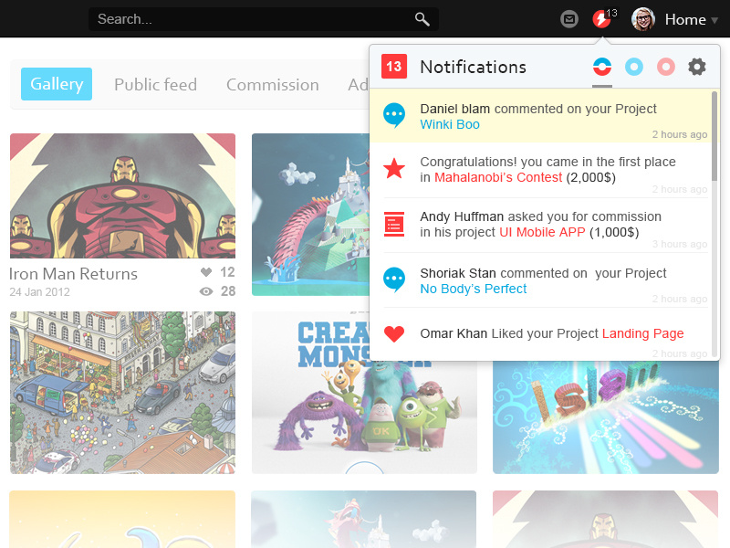 Notification Filtering by GHANY. on Dribbble
