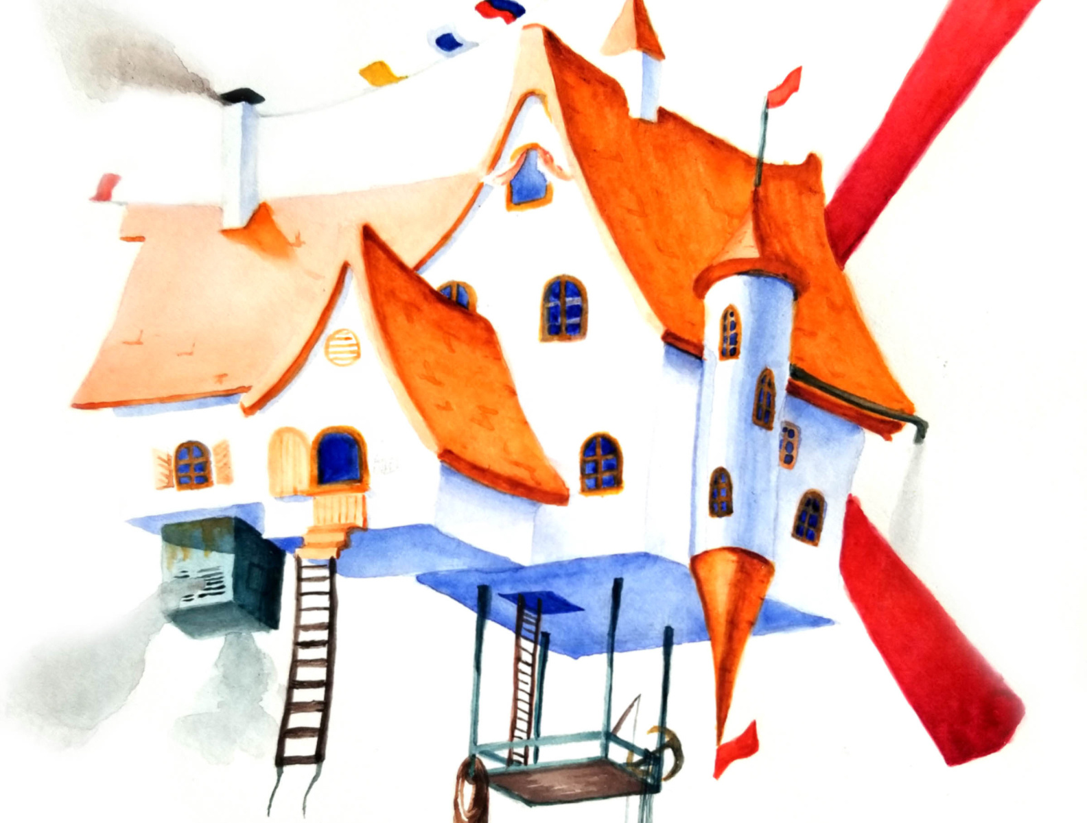 Flying House by Carolyn Hopper on Dribbble