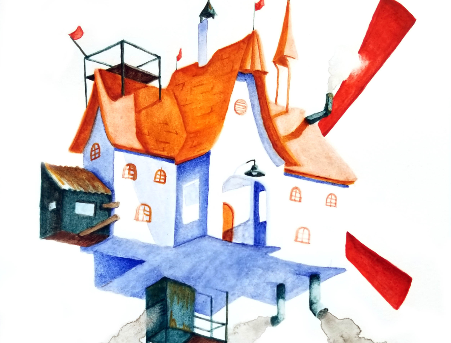 Flying House Concept 2 by Carolyn Hopper on Dribbble