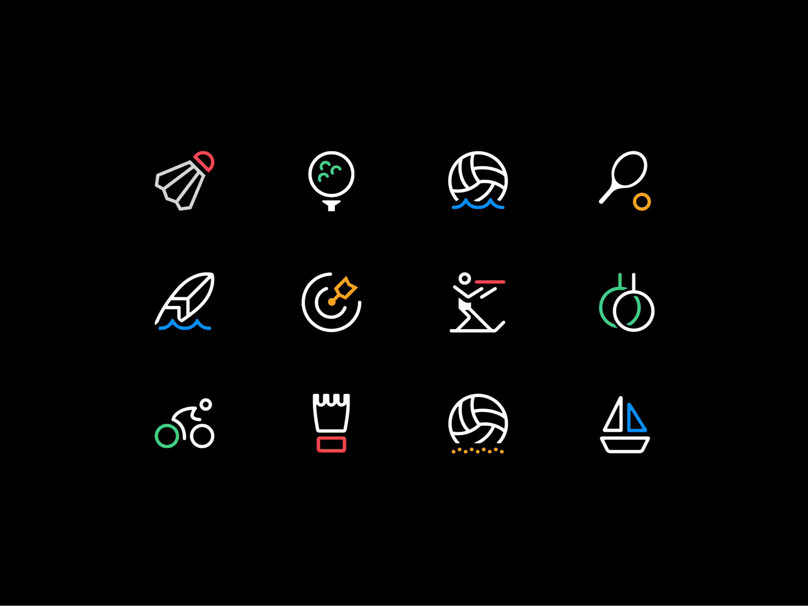 Sports icons animation by Viktoriia Petryshyn for 27 nerds🇺🇦 on Dribbble
