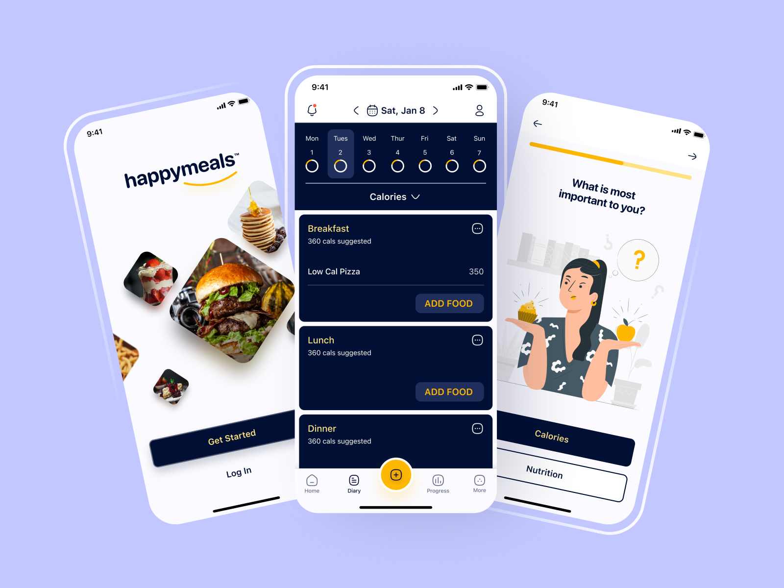 Daily Food Intake Tracker UI by Édward Ruiz on Dribbble