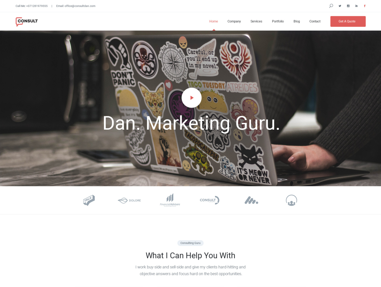 Onepage Consultant by wCopilot on Dribbble