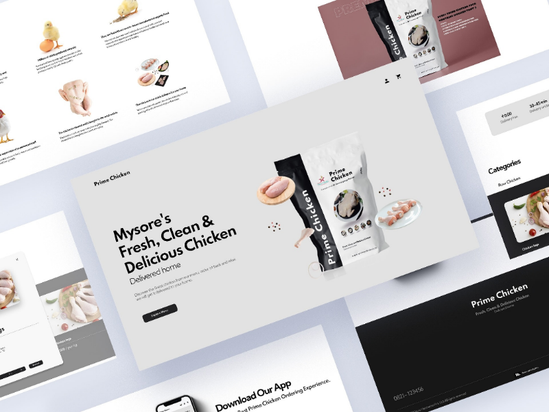 Prime chicken web design by sulaimaan durrani on Dribbble