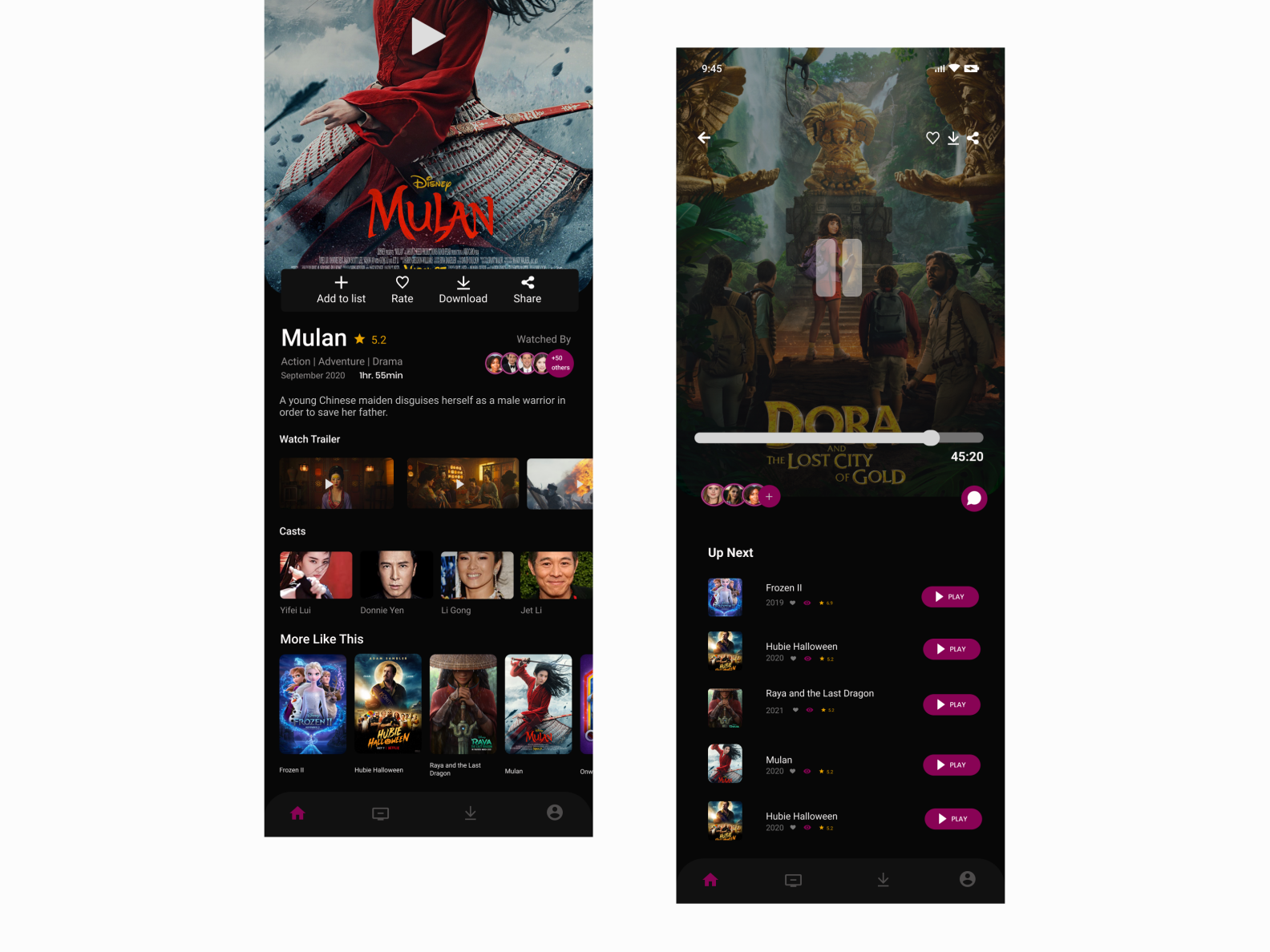 Movie app design concept by Elizabeth Bassey on Dribbble