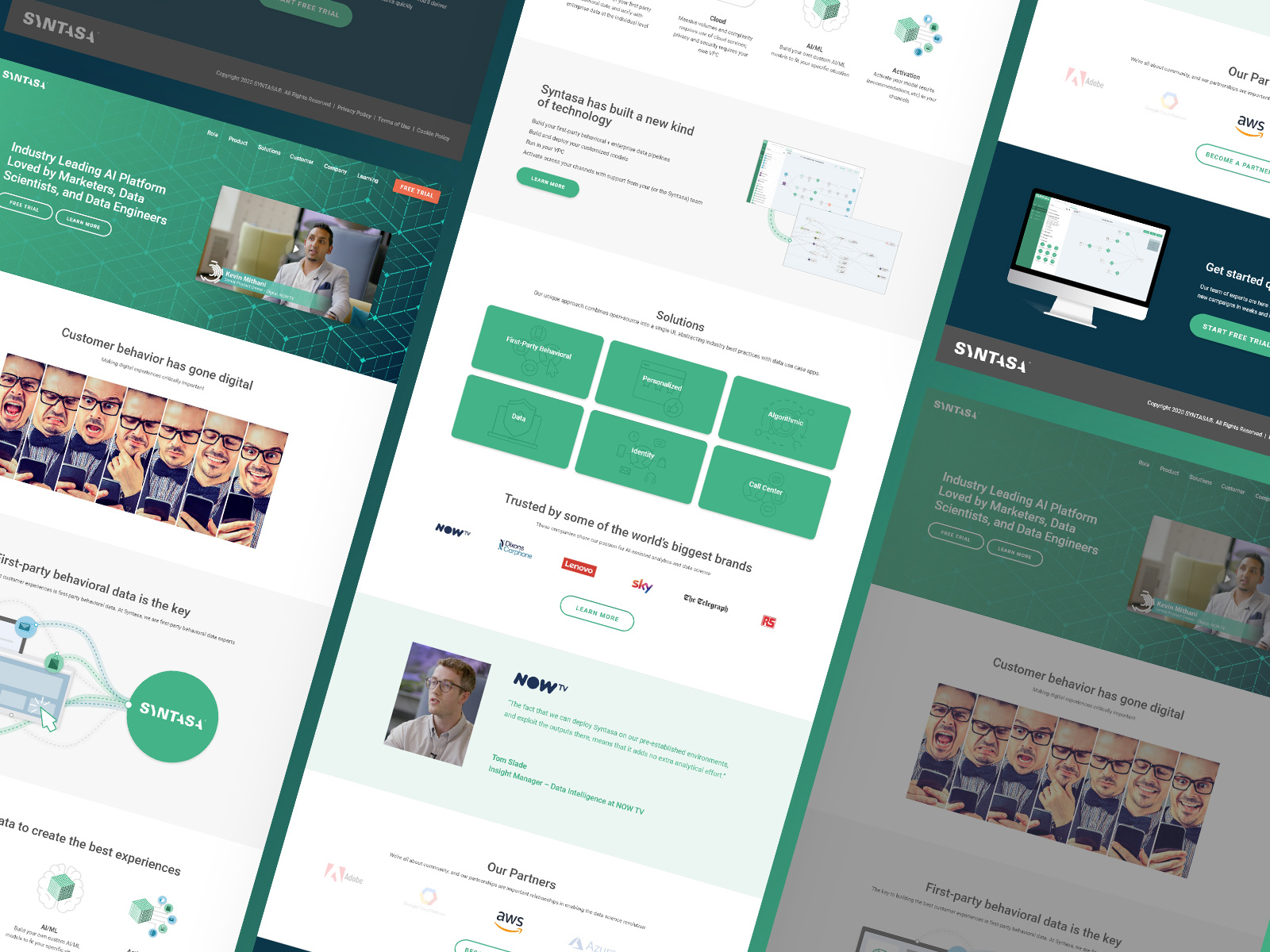 SYNTASA home page by Luis Cavero on Dribbble