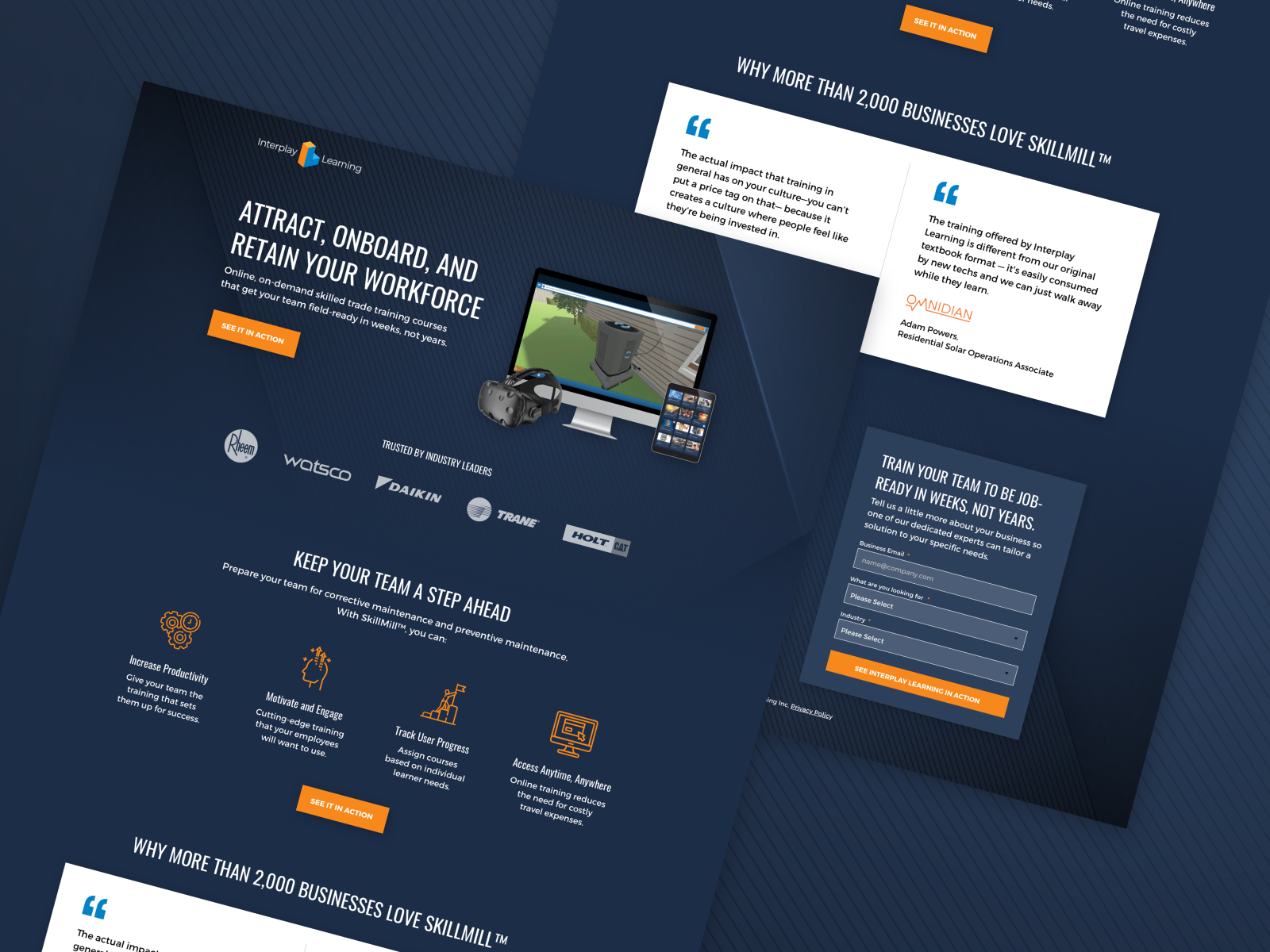 3D Training Simulator for Skilled Trades | Landing Page by Jess Browder ...