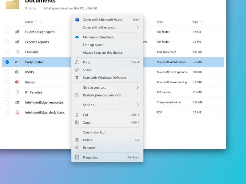 File Explorer Context Menu By Michael West On Dribbble