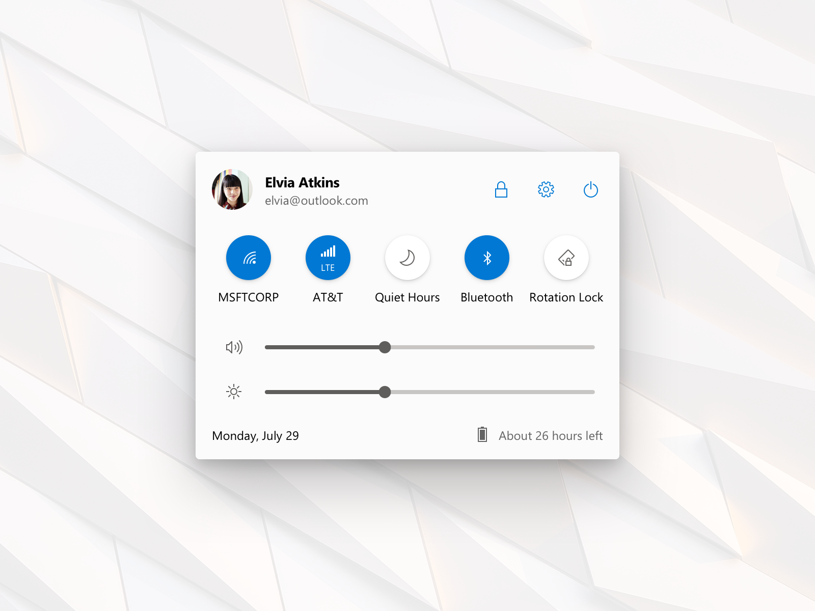Fluent Design "Control Center" by Michael West on Dribbble