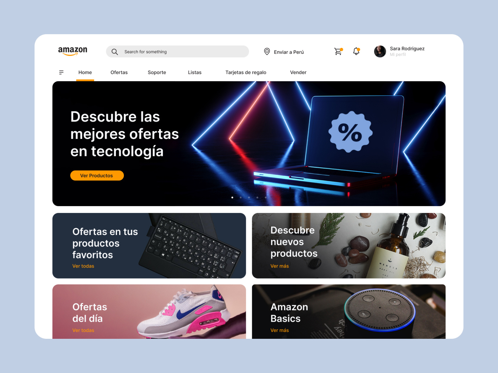 Amazon Home Concept by Jesús Llancare on Dribbble