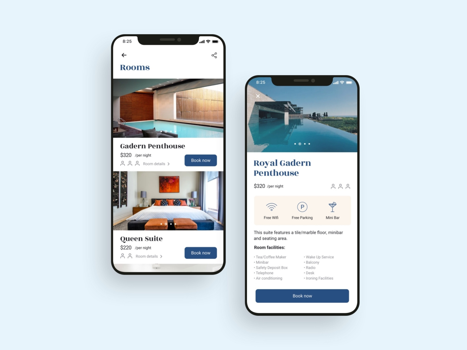 Hotel room details UI design by Interface Market on Dribbble
