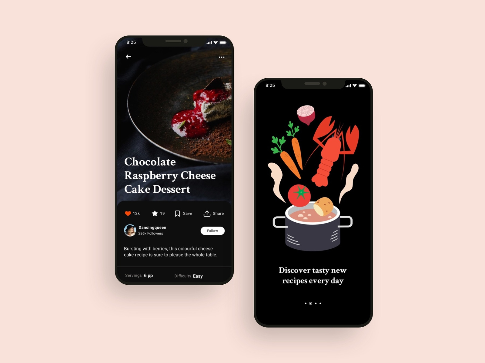 Recipe app UI design by Interface Market on Dribbble