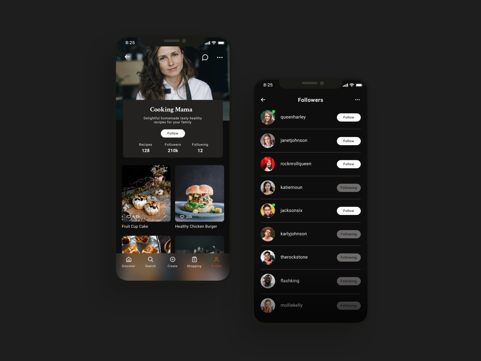 Chef profile screen UI design by Interface Market on Dribbble