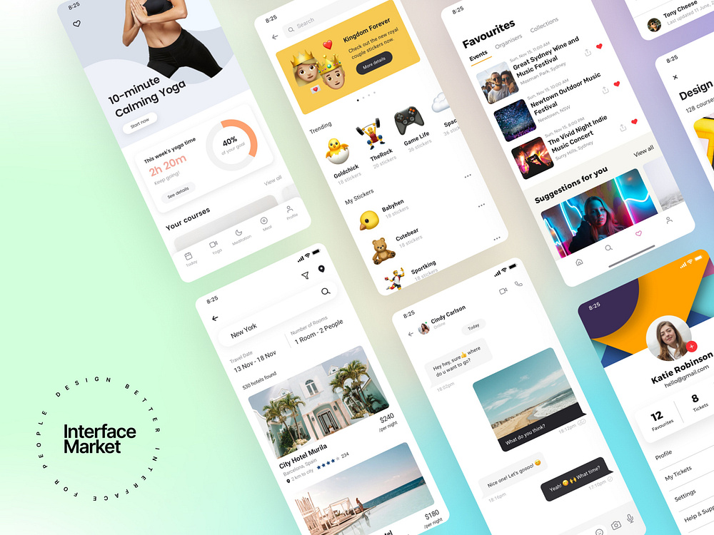 Social feeds UI design by Interface Market on Dribbble