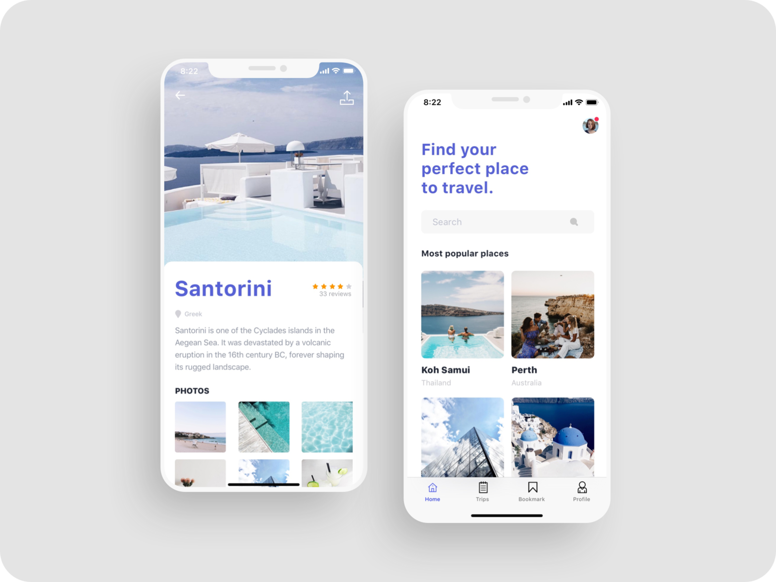 Travel app UI design by Interface Market on Dribbble