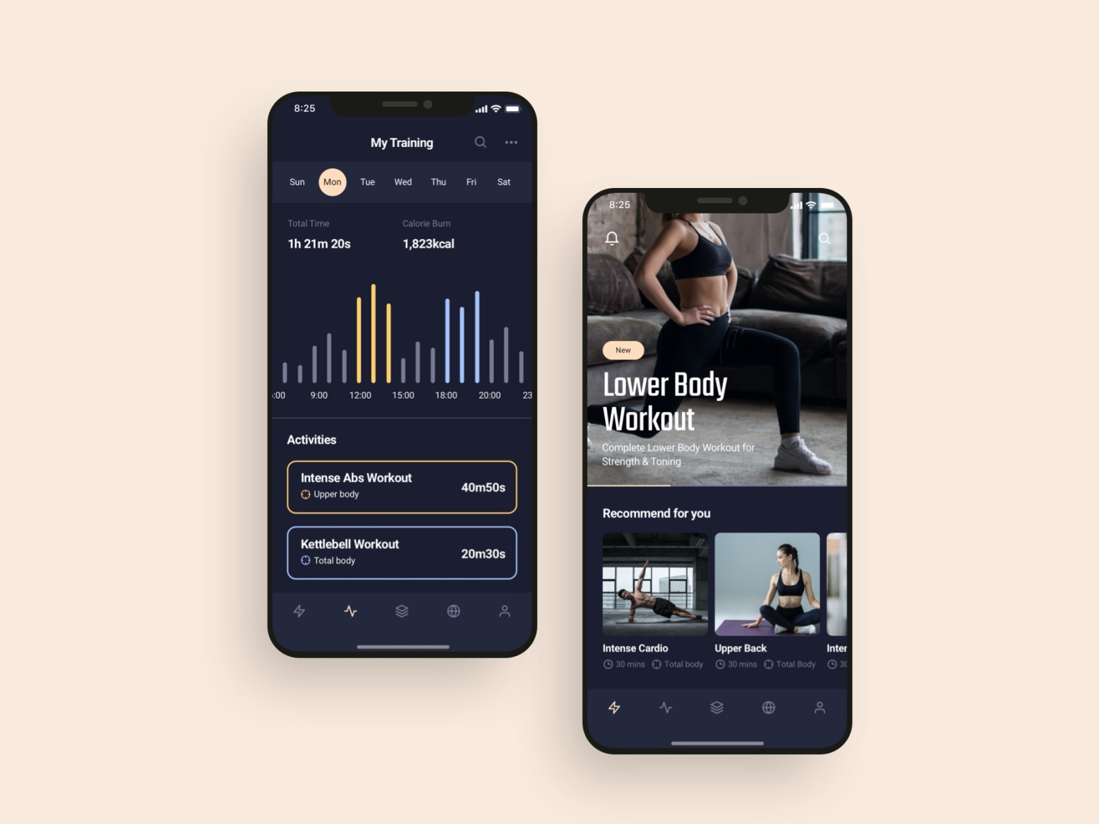 Fitness workout mobile app by Interface Market on Dribbble