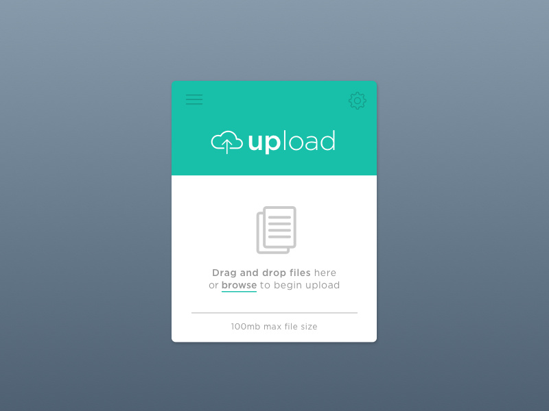 File Upload by Jerry Brownell on Dribbble