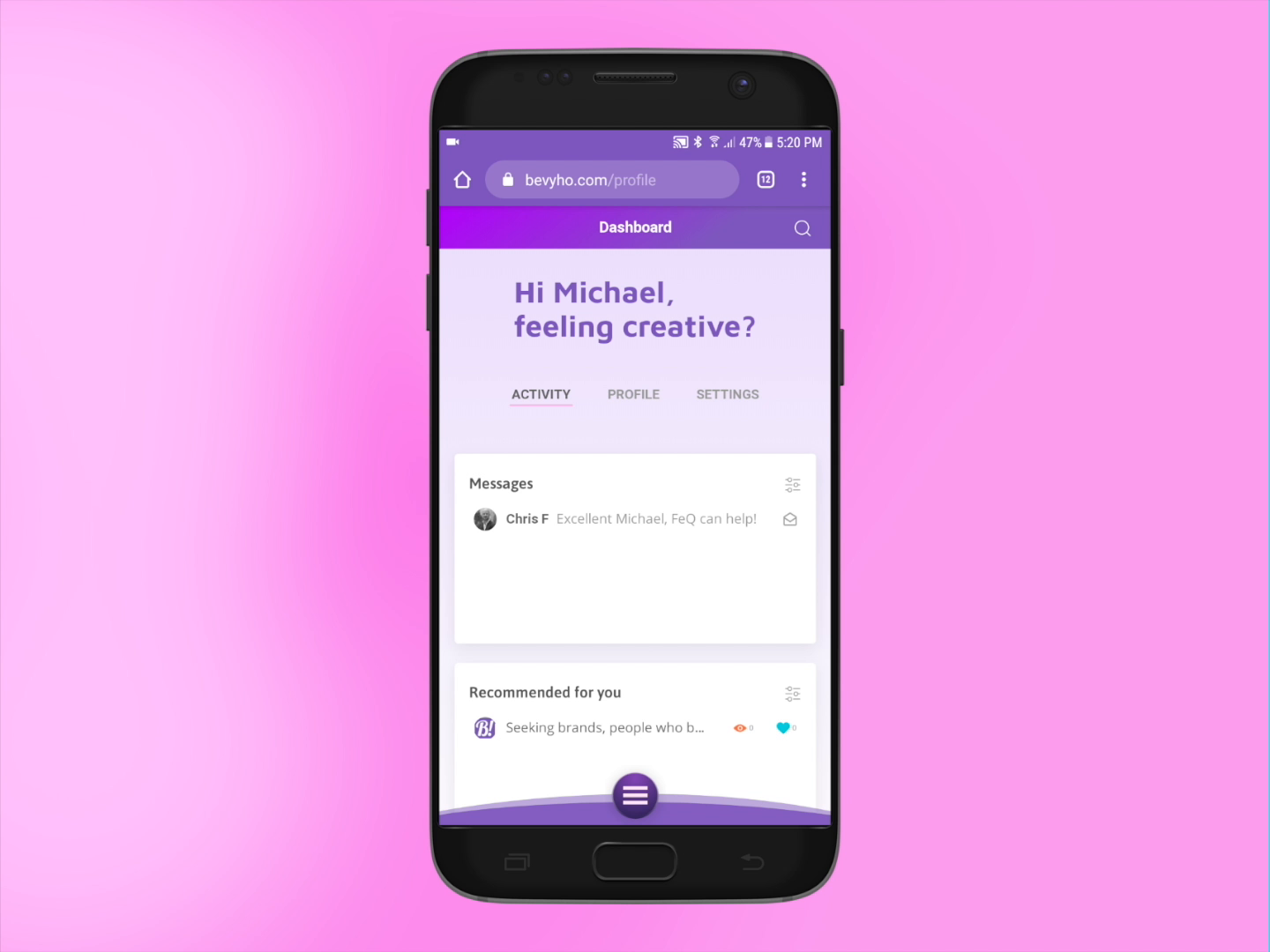Animated tab UI for a web app. by Michael Lisboa on Dribbble