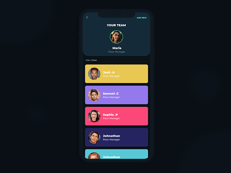 Dribbble - team_screen.png by Philip J. Waever