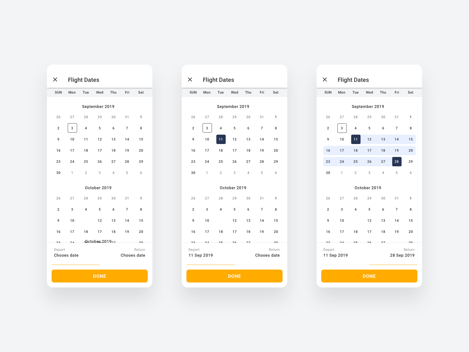 Calendar by Eslam. on Dribbble