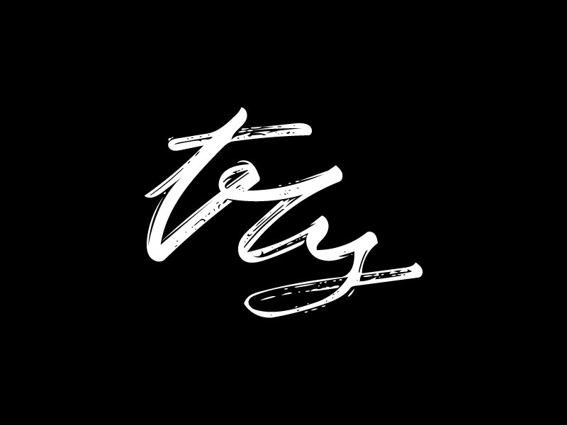 'try' hand lettering by Diogo Dantas on Dribbble
