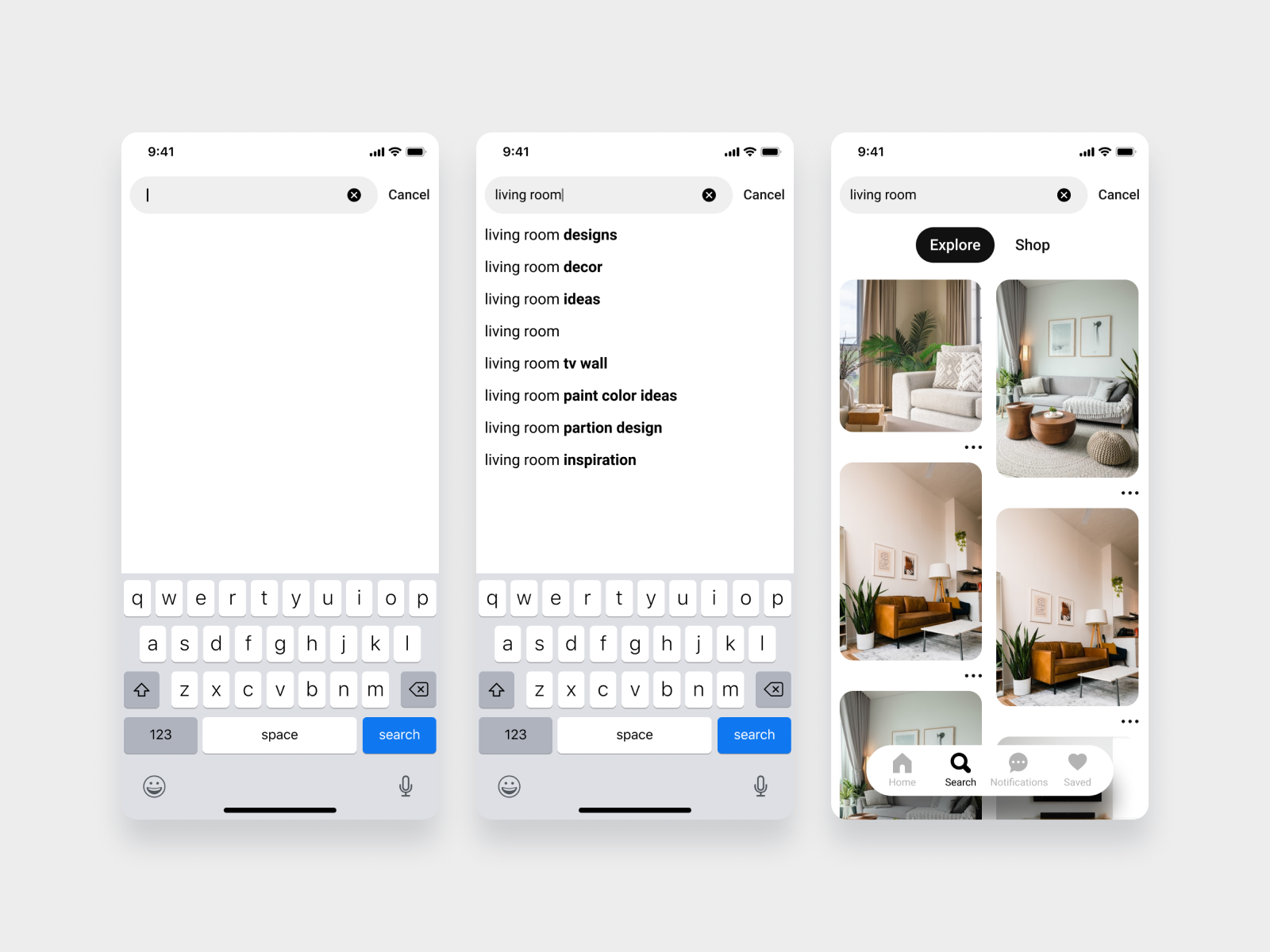 Search – UI Exploration by Bryan C. Orellana on Dribbble
