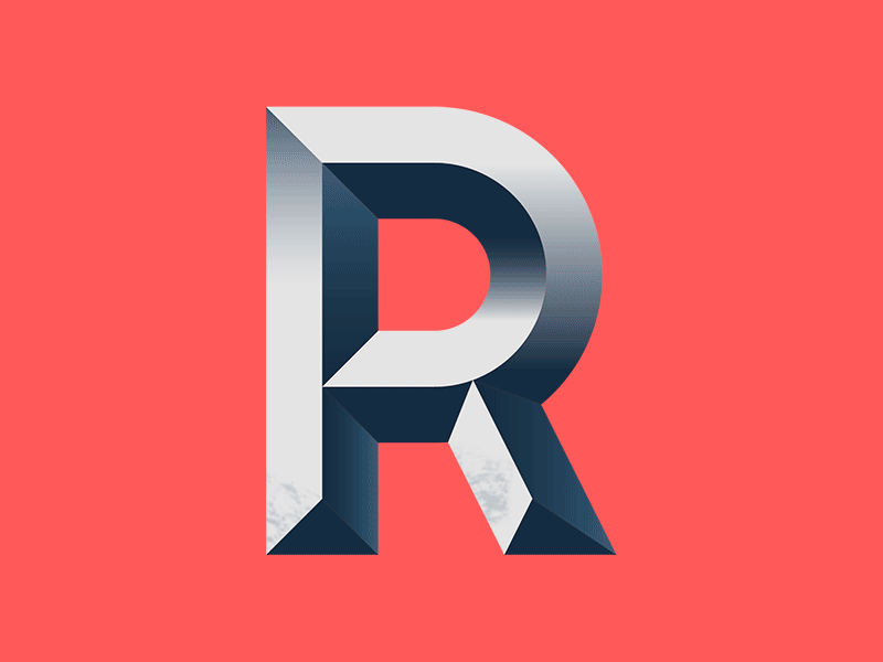 36 days of type - R by Gerardo Flores on Dribbble