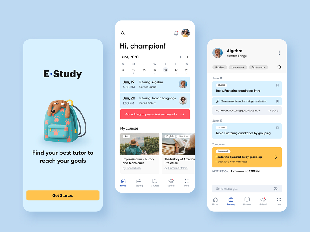 Study - Mobile App by Olesia Podokopna on Dribbble