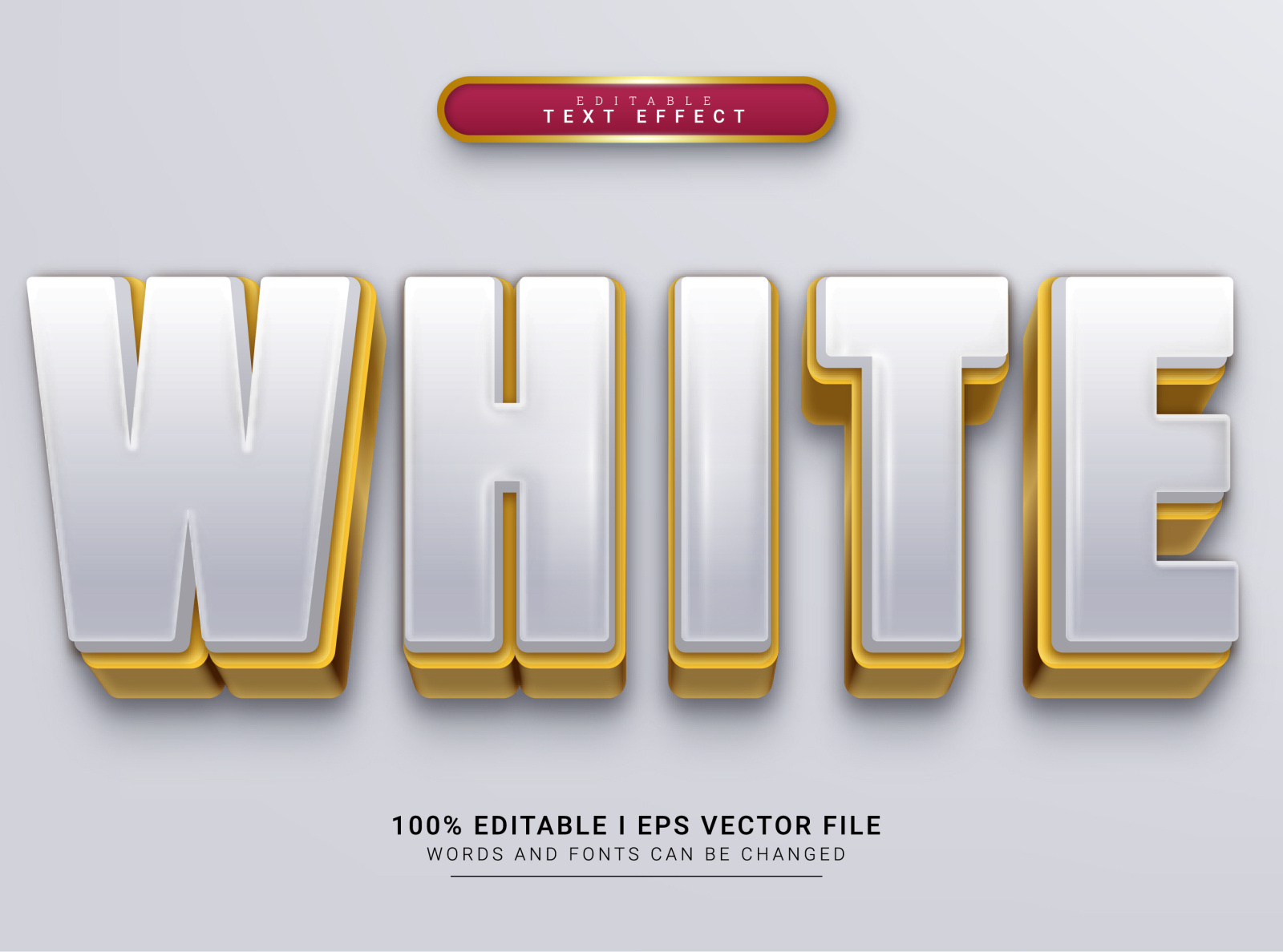 White Text Effect by BbasGula_studios on Dribbble