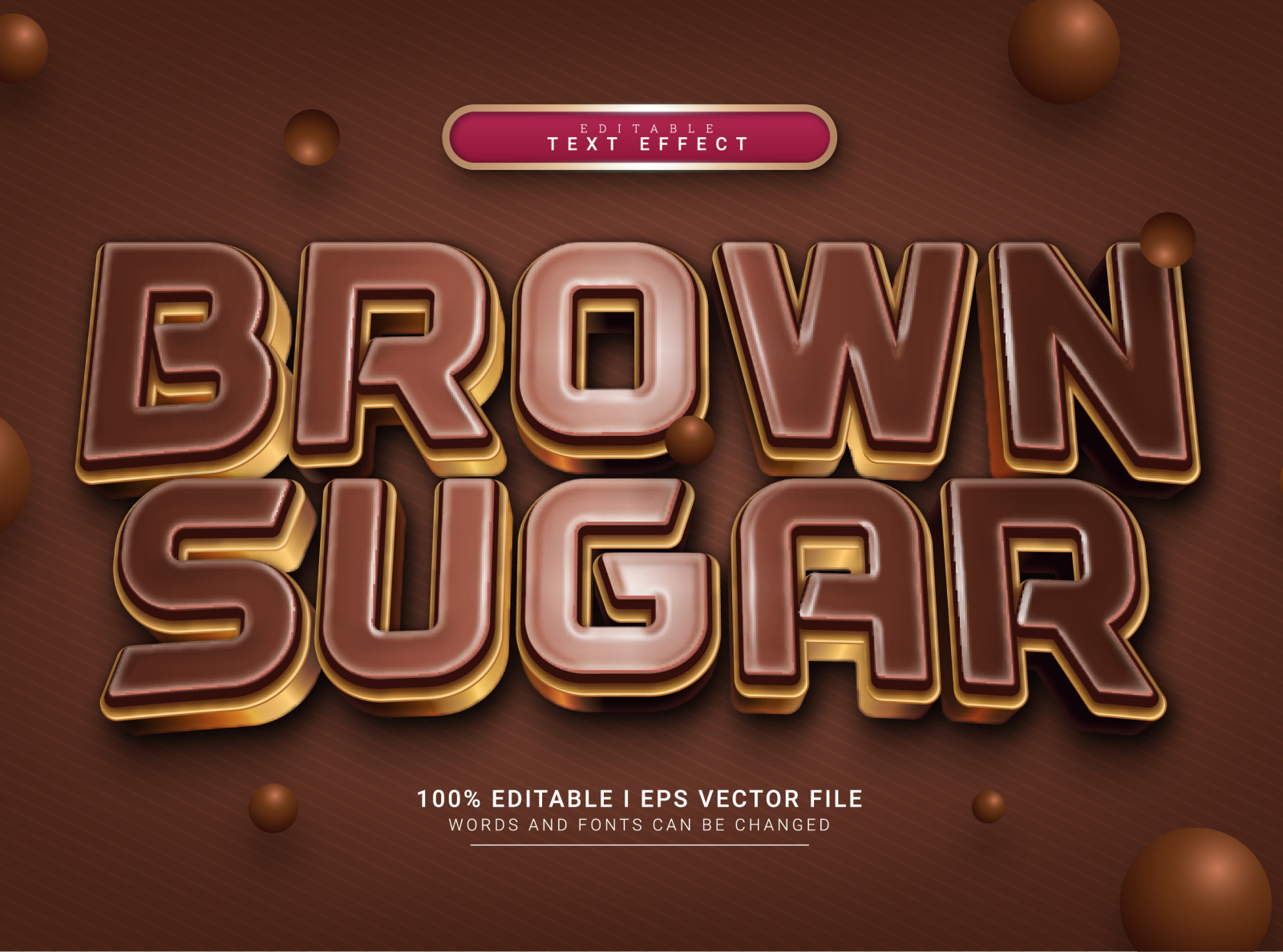Brown Sugar Text Effect by BbasGula_studios on Dribbble