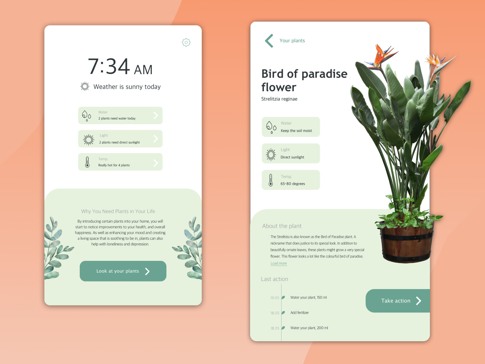 Growing your plants app design by Iris Verbaas on Dribbble