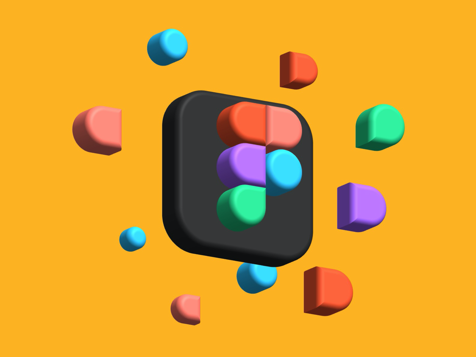 figma logo compostion 3d by Pasi Bursztyn on Dribbble