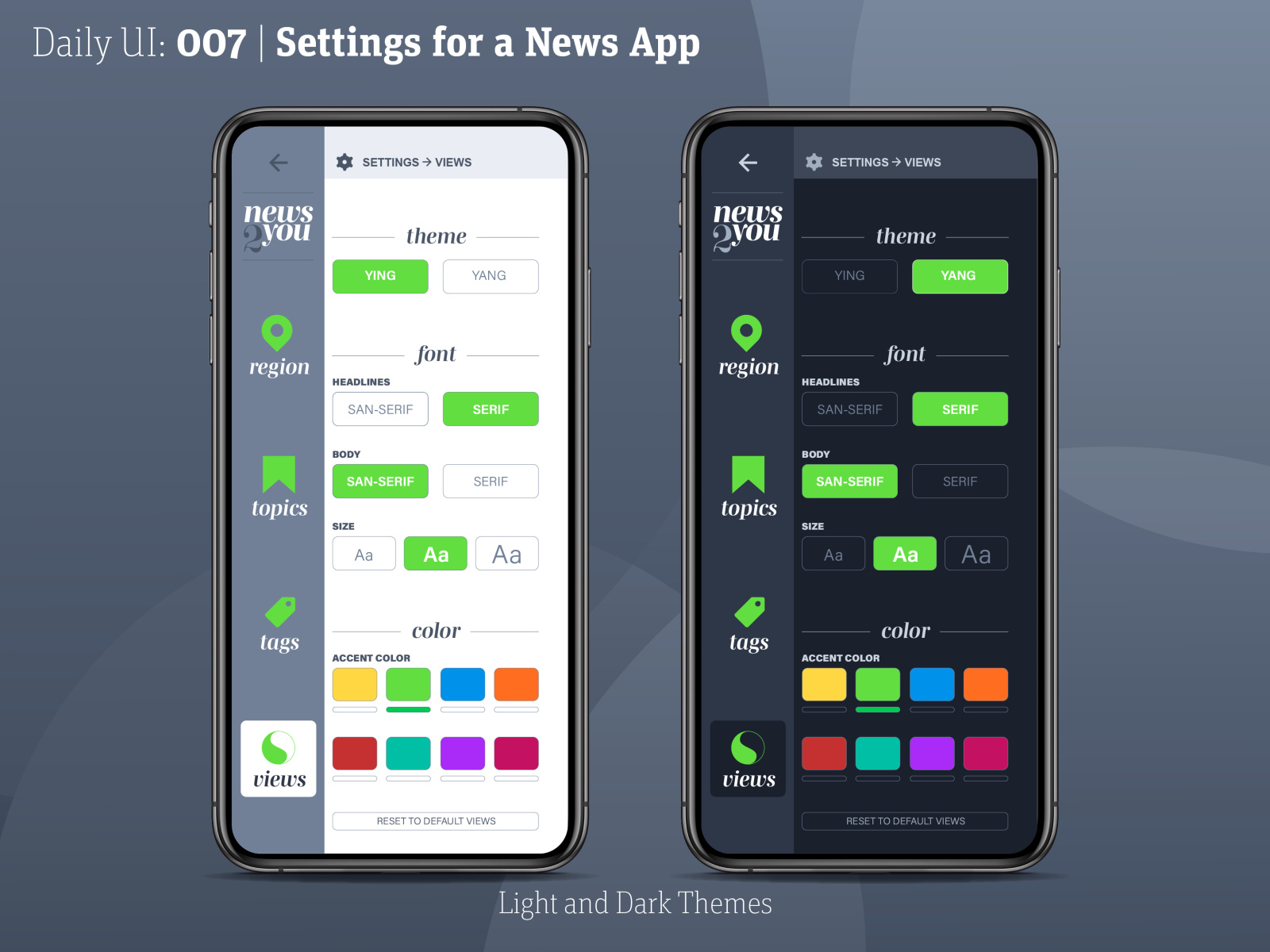 Daily UI :: 007 Settings by Sharon Belanger Tender on Dribbble