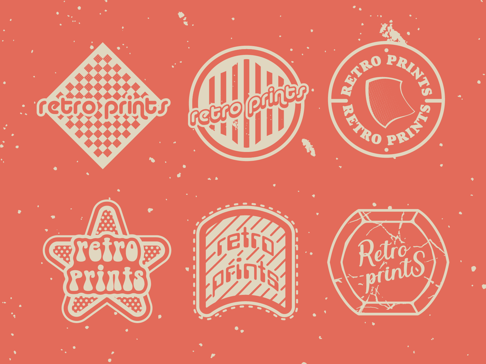 Retro Logo Designs by Mariam Ambokadze on Dribbble
