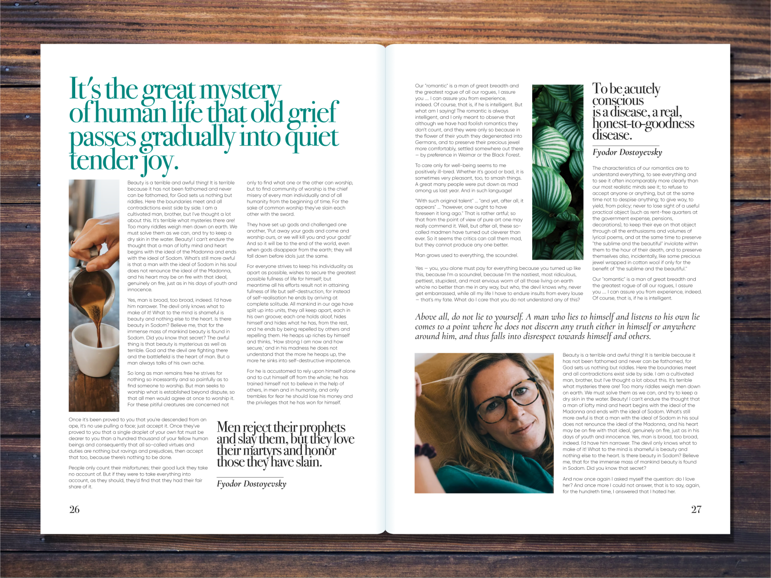 DOSTOEVSKY Lifestyle Magazine by Alexandra Sasha Pryakhina on Dribbble