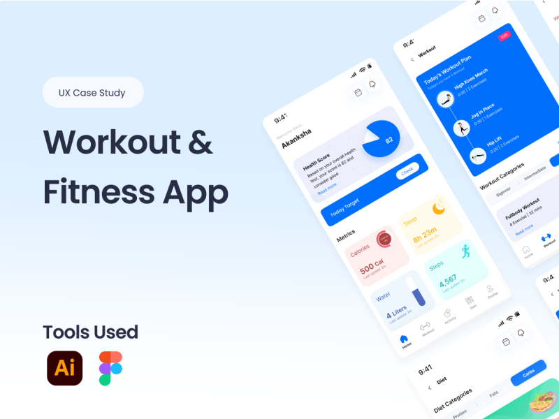 Workout & Fitness App Case study by Akanksha Nassa on Dribbble