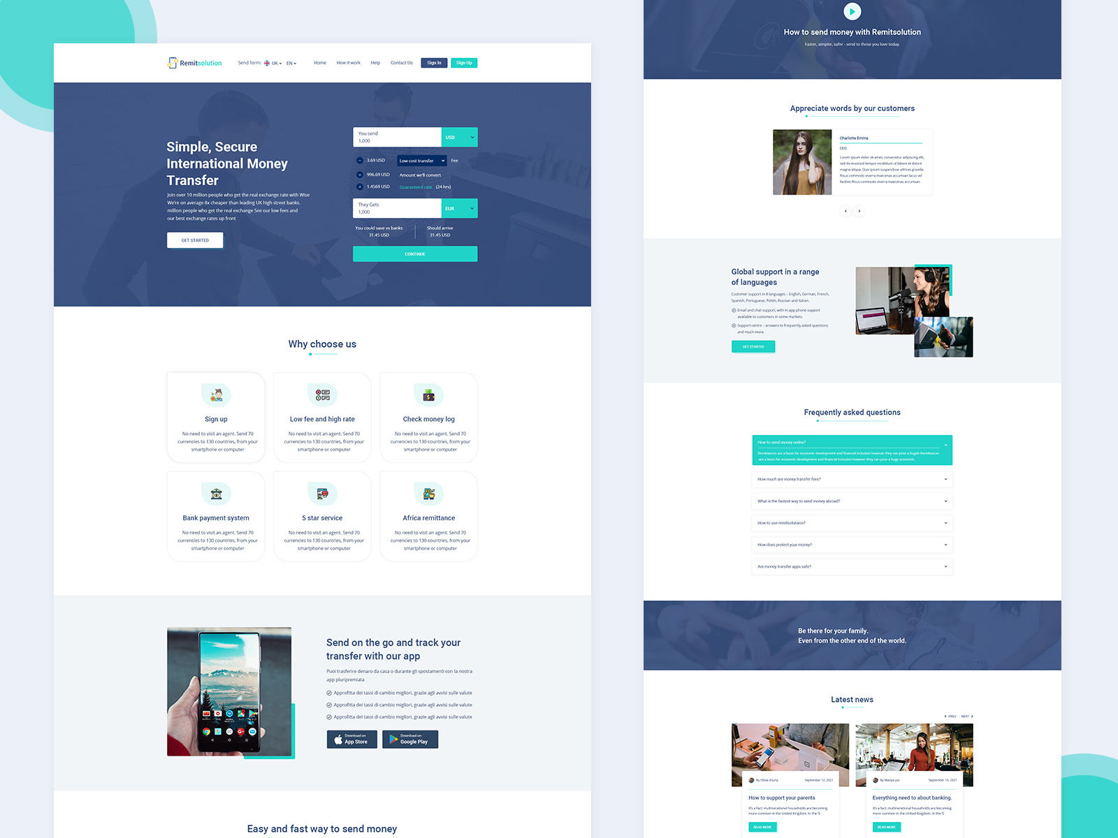 Remittance Template by Ruly Khatun on Dribbble