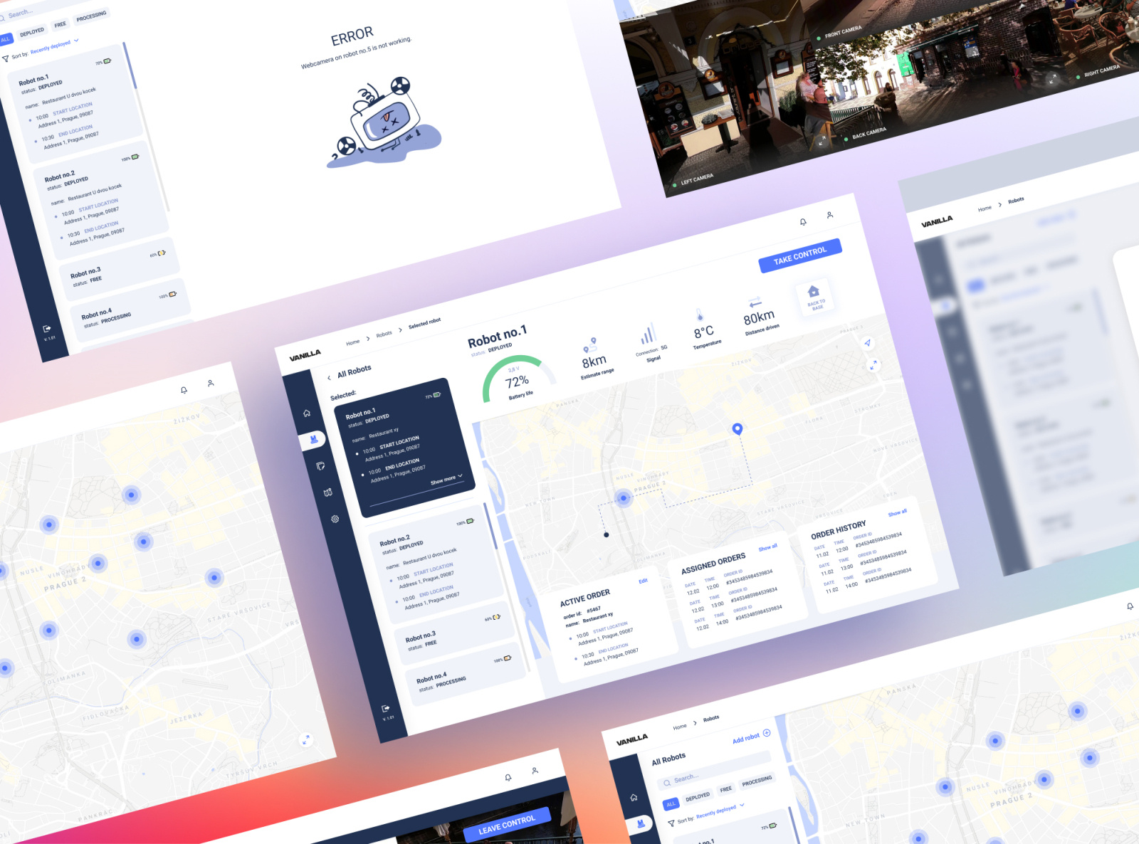 Dashboard - VANILLA ROBOTICS Autonomous robotics platform - UI by ...