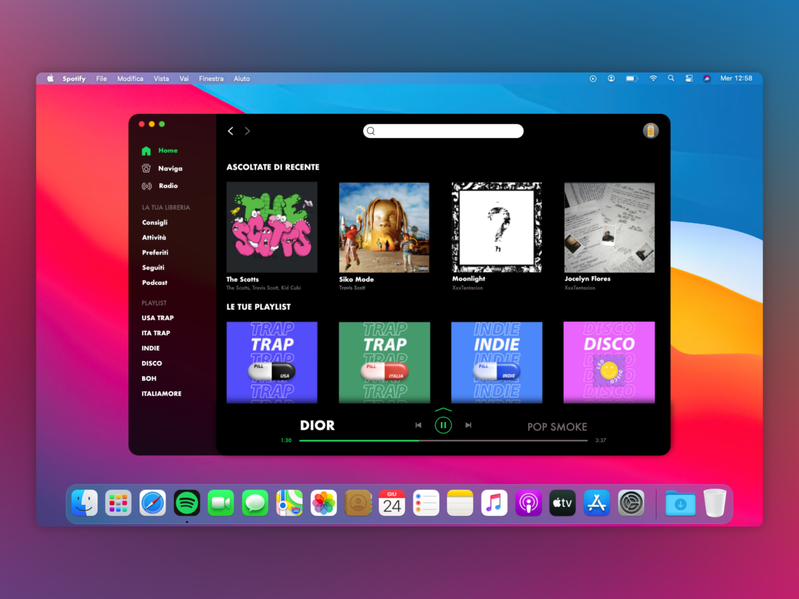SPOTIFY - Home by FILIPPO BRAGAGIA on Dribbble