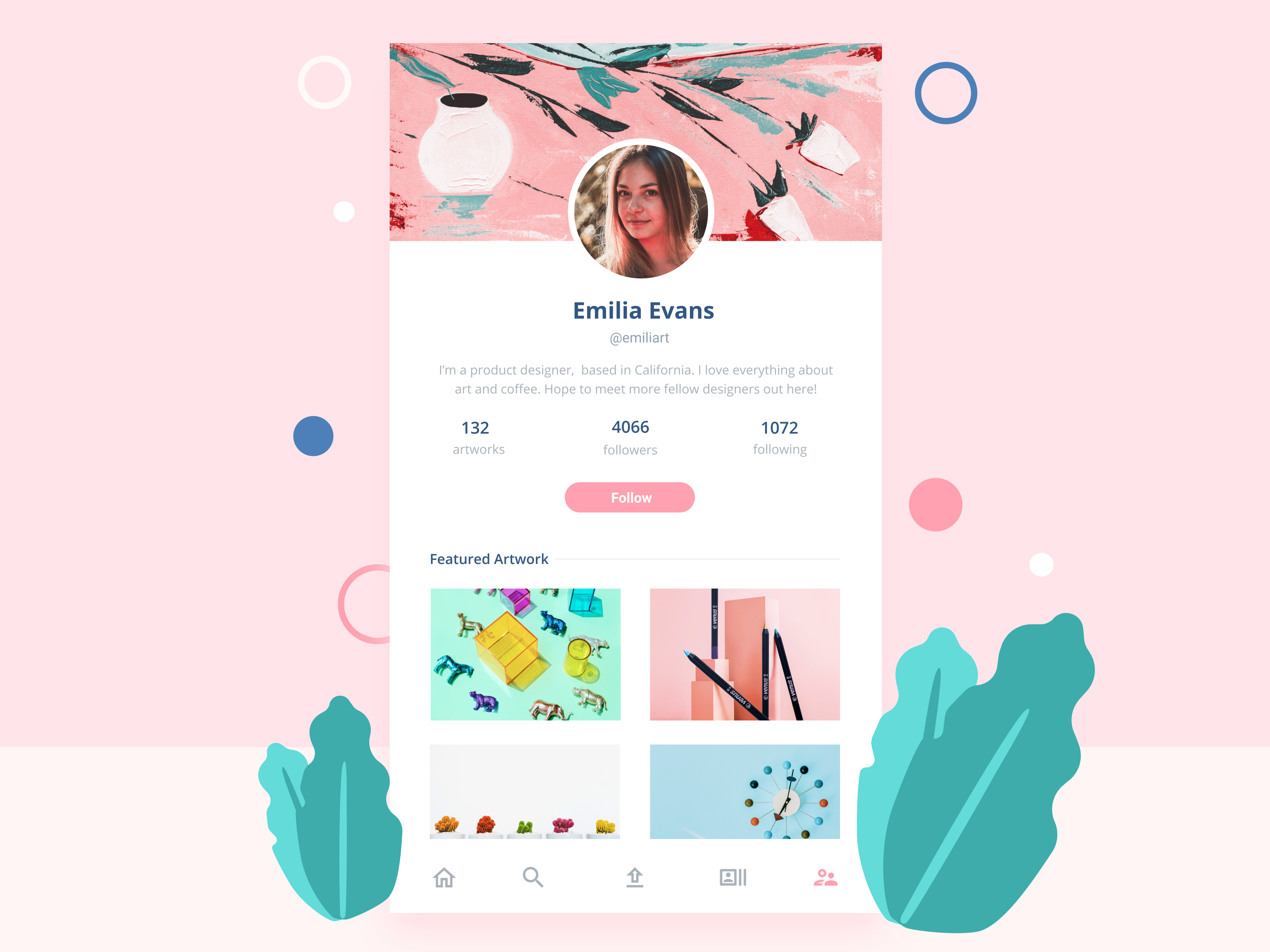 Daily UI #6: User Profile by Carnivillus on Dribbble