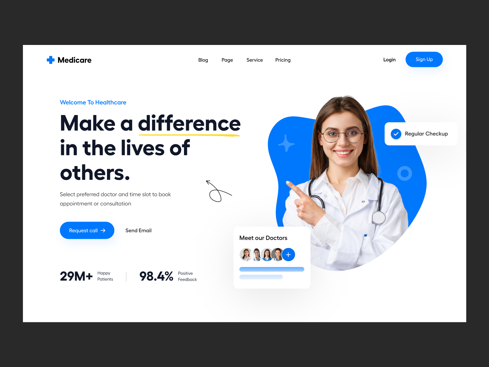 Medical Doctor Consultation Website Design - Header. by Hemant Sharma ...