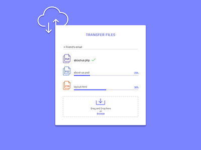 Transfer File Freebie by Madalina Taina on Dribbble