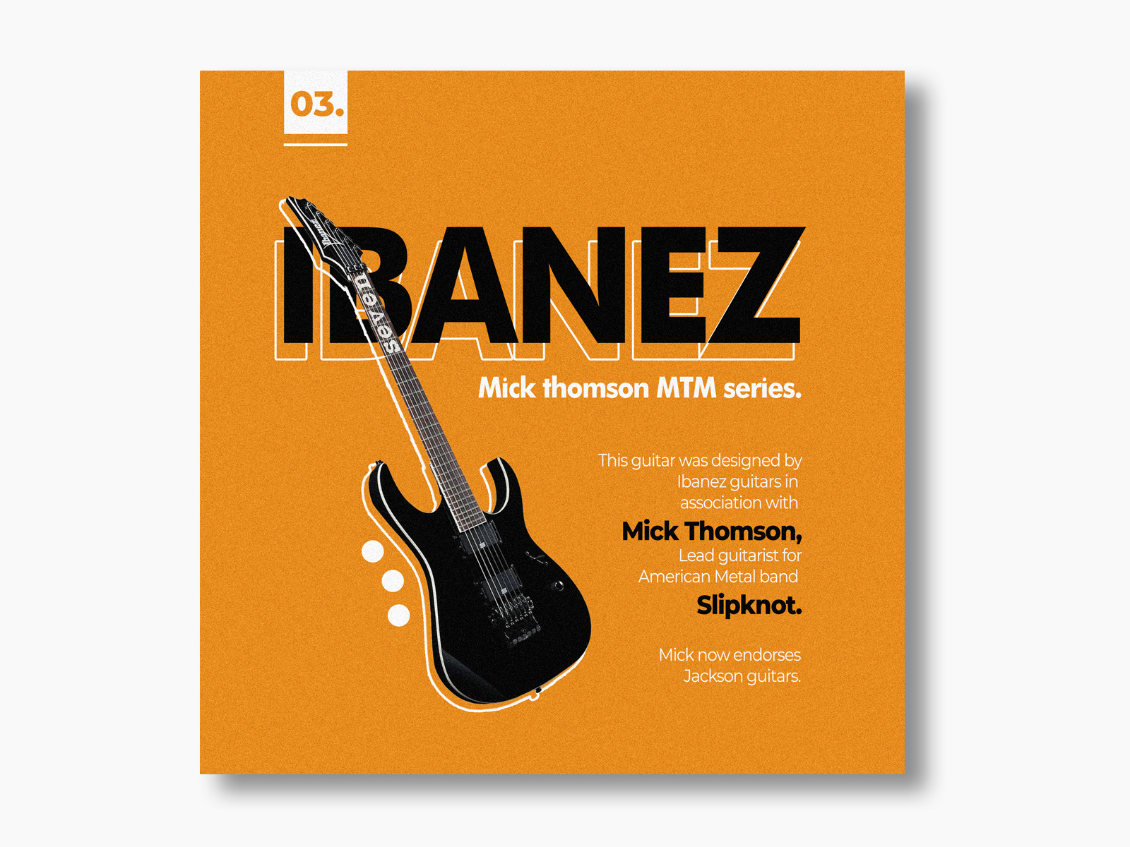 Ibanez Mick Thomson MTM series. by Nitish Hukkeri on Dribbble